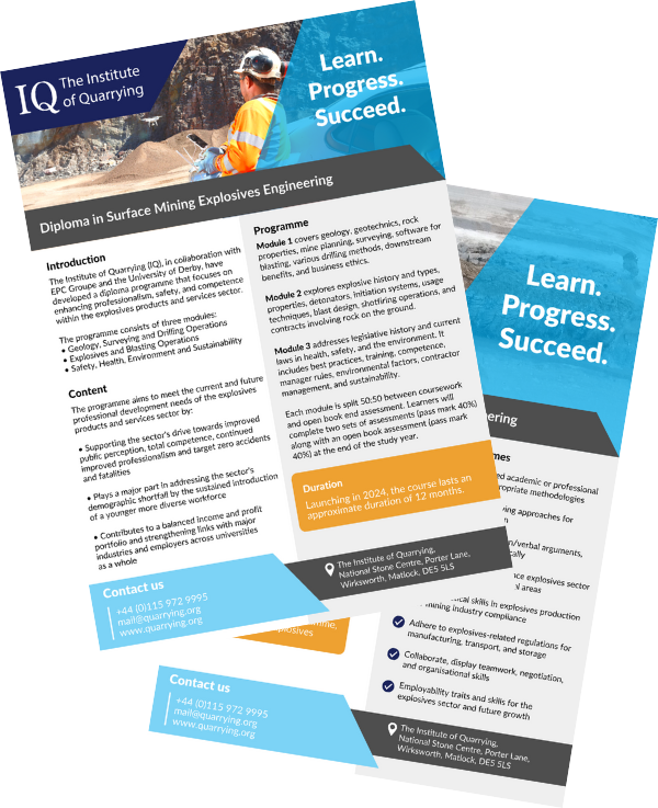 Diploma in Surface Mining Explosives Engineering